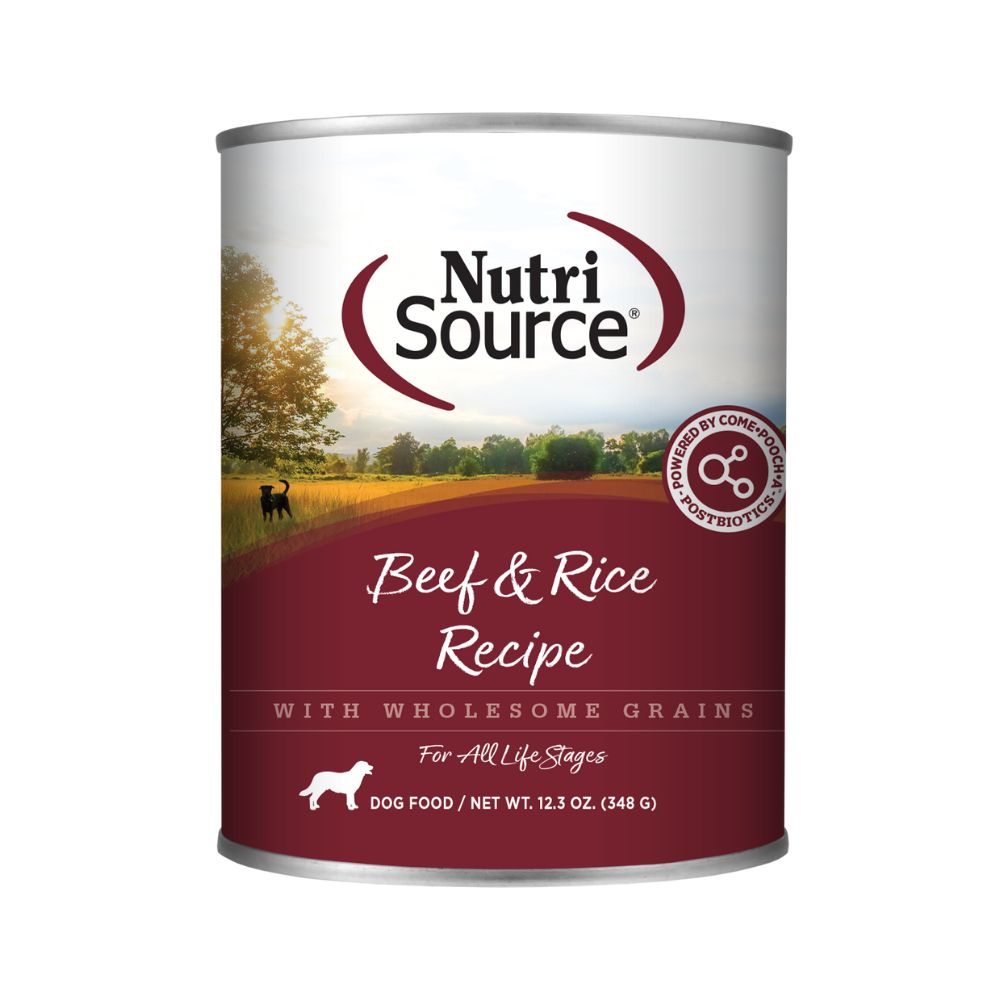 Nutrisource Wet Dog Food Beef & Rice Case Of 12 | Hollywood Feed | Y