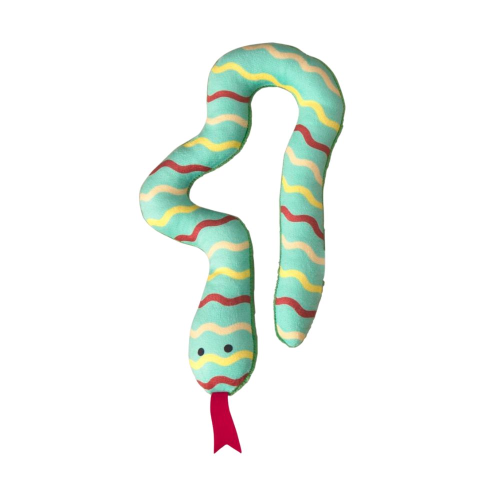 Spot Squiggly Snake Cat Toy Crinkle & Catnip Plush For Hugging Kick